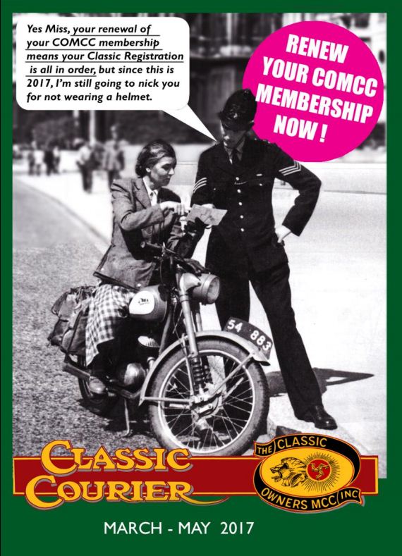 Classic Courier : March – May 2017 – The Classic Owners Motorcycle Club ...
